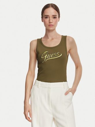 Guess Top W6YP30 K4380 Khakifarben Slim Fit