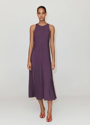 Mango A-Linien-Kleid mit Nahtdetails violett - Damen - XL - MANGO