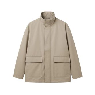 Jil Sander Raglan-&Auml;rmel Hemdjacke aus Drillich - - Jackets - Herren - Beige - L