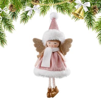 Generic Engelm&auml;dchenverzierung - S&uuml;&szlig;e Engel Anh&auml;nger Dekorationen | Engel-Anh&auml;nger Dekorationen mit H&uuml;ten, handgefertigte entz&uuml;ckende Weihnachtshandwerksdekor