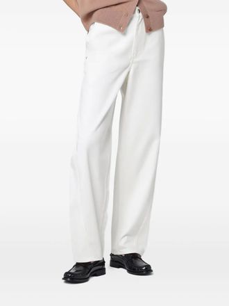 Maison Kitsun&eacute; jean &agrave; coupe ample - Blanc