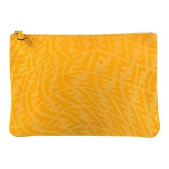 Fendi Sac Clutch Pre-owned - Homme - Pre-owned - Jaune - Taille: ONE Size