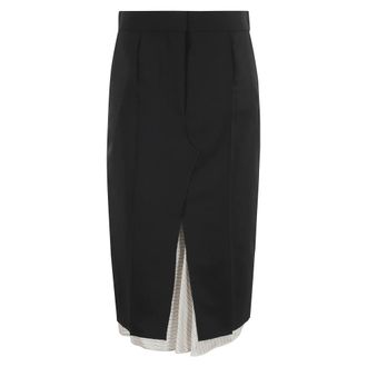 Marni Schwarzer Woll-Midi-Rock - - Skirts - Damen - Schwarzk - S
