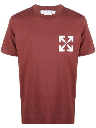 Off-white t-shirt en coton à logo Arrows - Rouge