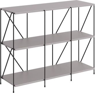 Vicco Bücherregal Ravix, Greige/Schwarz, 90 x 71 cm