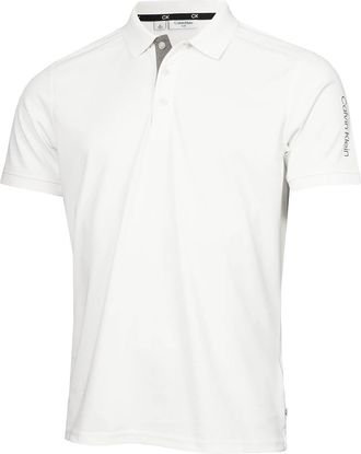 Calvin Klein Herren Club Golf leichtes Poloshirt - Weiß - L