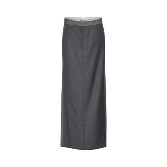 Remain Farbblock Maxi Rock - - Skirts - Damen - Grau - M
