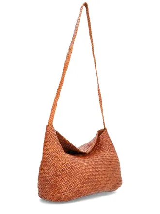 Dragon Diffusion Womens Bag Santa Marta Beige Calf Leather Shoulder