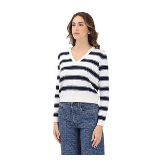 Tommy Jeans Femme, Pulls, Multicolore, Taille: 36 FR Pull classique &agrave; col en V