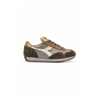 Diadora Homme, Chaussures, Beige, Taille: 42 1/2 EU Baskets Heritage Dirty Stone Wash