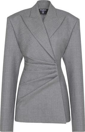 Balmain Blazer mit steigendem Revers - Grau