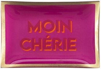 Gift Company Love Plates, Glasteller M, Moin Chérie, neon Fuchsia, 10x0,8x14,2cm