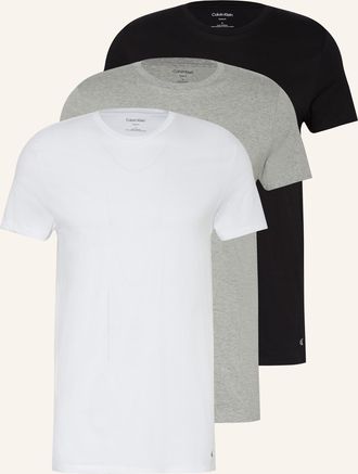 Calvin Klein 3er-Pack T-Shirts 100% Cotton grau
