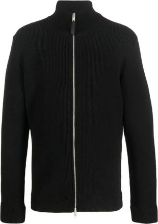 Maison Margiela Homme, Pulls, Noir, Taille: M Gilet Tricot Zipp&eacute;