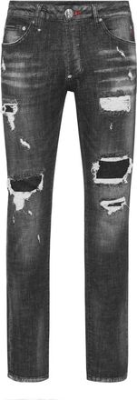 Philipp Plein Herren, Jeans, Schwarzk, W33Gr&ouml;&szlig;e