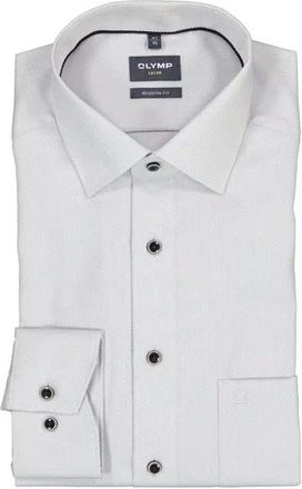 Olymp Herren Hemden grau Baumwolle