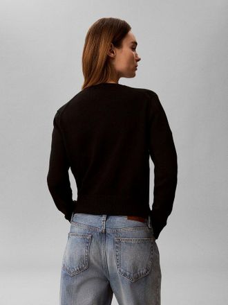 Calvin Klein Jeans Strickpullover Feinstrick, reine Baumwolle, Stickerei