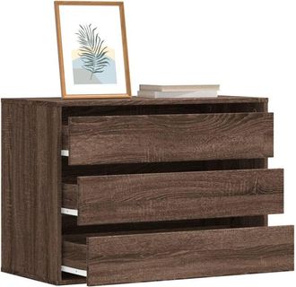 vidaXL Kommode Braun Eichen-Optik 80x41x58 cm Holzwerkstoff - Vidaxl