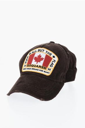 Dsquared2 Corduroy Cap with Contrasting Details size Unica