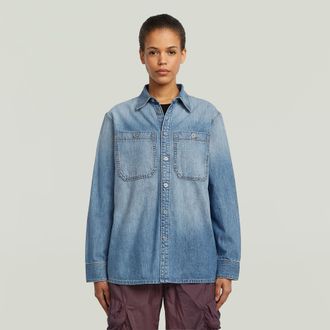 G-Star Regular 2-Pocket Shirt - Hellblau - Damen
