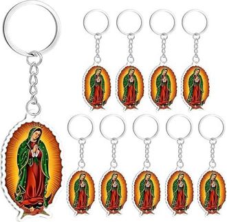 Generico Porte-cl&eacute;s Madonna Di Guadalupe | 10 Pi&egrave;ces Pendentif Sac &Agrave; Dos Acrylique 2D - Charm Portable Sac &agrave; dos,Pour Femmes Chercheurs Spirituels &Eacute;v&eacute;nements &Eacute;