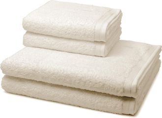 M&ouml;ve 4 teiliges Frottier-Set - Superwuschel (2 X Handtuch 2 X Duschtuch im Set) - 520 g/m2 - Baumwolle - Walkfrottee - saugstark - weich und flauschig - Na