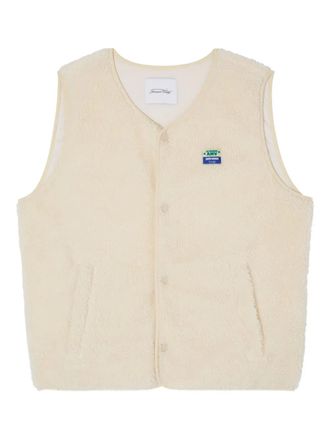 American Vintage Hoktown Weste aus Faux Shearling - Nude