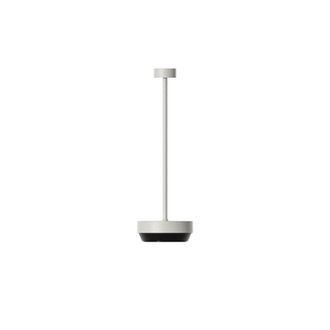 Blomus Mobile LED Leuchte -TURAS- | Mobile Akku Tischlampe aus Aluminium | Farbe Wei&szlig; | &Oslash;7 x 23H cm | 3 Lichtfarben | Dimmbar per Touch | IP65