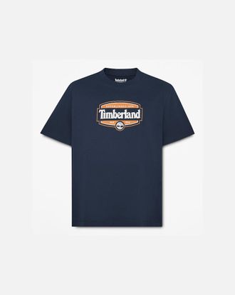Timberland Kurzarm-T-Shirt mit traditionellem Siegel f&uuml;r Herren in Dunkelblau, Herren, Blau, Gr&ouml;&szlig;e
