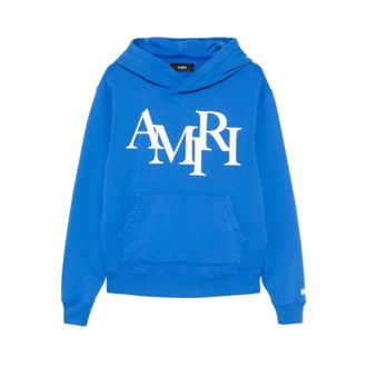 Amiri Homme, Sweatshirts et sweats &agrave; capuche, Bleu, Taille: L Sweat &agrave; capuche Logo Staggered