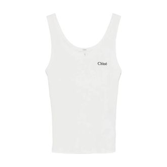 Chlo&eacute; Stylisches Jersey Tank Top - - Tops - Damen - Wei&szlig; - L