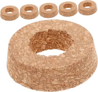 Cabilock 6 Stück Korkdeckel mit Mittelloch für Glas-vasen Hydroponik Pflanzkorken für Sukkulenten Terrarien Mikrolandschaften Nachhaltige Pflanzenstopfen für W