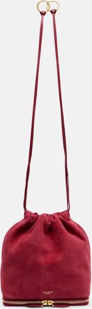 Alaia Ala&iuml;a Bucket Bag Le Pochon aus Veloursleder