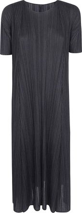 Pleats Please Issey Miyake Maxi Robe - Noir