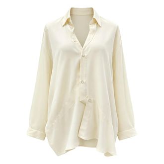 PDR Phisique Du Role Chemise oversize - Femme - Blouses et Chemises - Beige - Taille: 40 FR