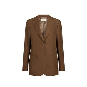 Officine G&eacute;n&eacute;rale Blazer en lin et coton m&eacute;lang&eacute;