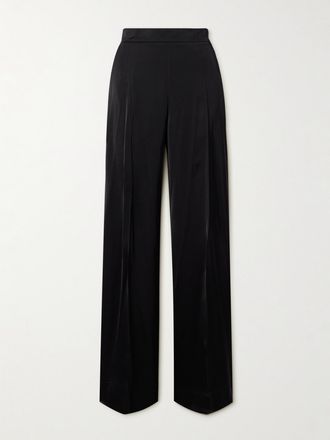 Jil Sander Hose Mit Weitem Bein Aus Cr&ecirc;pe De Chine - Schwarz