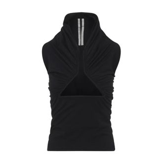 Rick Owens Femme, Tops, Noir, Taille: 42 FR Top en jersey stretch