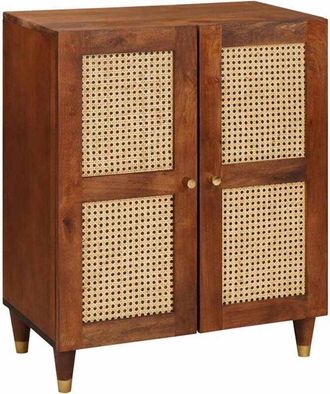 vidaXL Sideboard Braun 60 x 33.5 x 75 cm massives Mangoholz Vidaxl