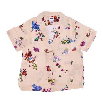 Obey Doodle L&auml;ssiges All Over Print Shirt - - Blouses & Shirts - Damen - Mehrfarbig - L