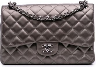 Chanel sac porté épaule Jumbo Classic Double Flap (2013-2014) - Gris