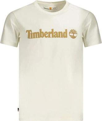 Timberland Homme, Tops, Beige, Taille: 2XL T-shirt ras du cou en coton