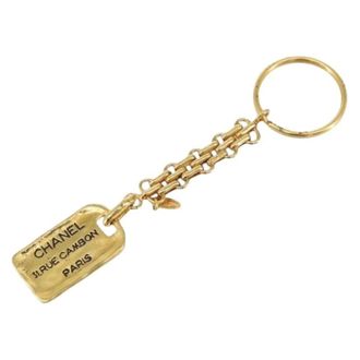 Chanel Porte-cl&eacute;s en m&eacute;tal Pre-owned - Femme - Pre-owned - Jaune - Taille: ONE Size