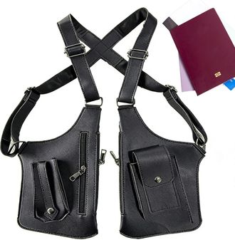 Generico Kreuzzug f&uuml;r Herren, verstellbar, Diebstahlschutz, mehrere Tasche mit verstellbarem Riemen, doppelte Schultergurte - f&uuml;r pers&ouml;nliche Gegenst&auml;nde, Schl