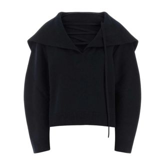 Ferragamo Strickpullover mit Rundhalsausschnitt - - Knitwear - Damen - Blau - S