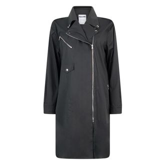 Moschino Lange wasserdichte Jacke - - Coats - Damen - Schwarzk - S