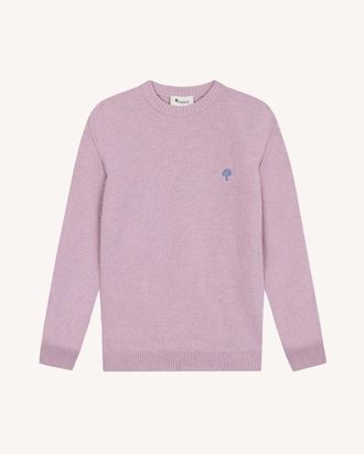 Faguo Pull rose gris&eacute; coton - OPALE