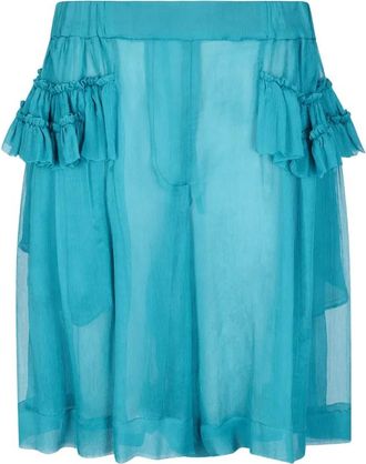 Dries Van Noten Femme, Shorts, Bleu, Taille: 36 FR Pantalone