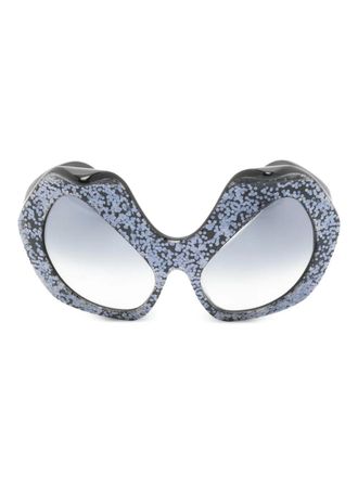 Anna-Karin Karlsson lunettes de soleil g&eacute;om&eacute;triques Killing Kitten - Bleu