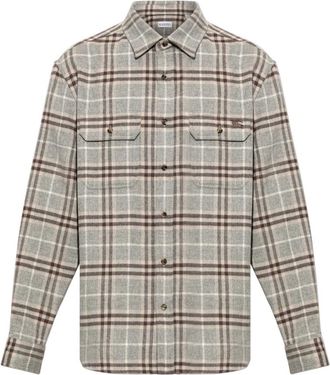 Burberry Chemise en Laine Cadoc - Homme - Chemises - Gris - Taille: L